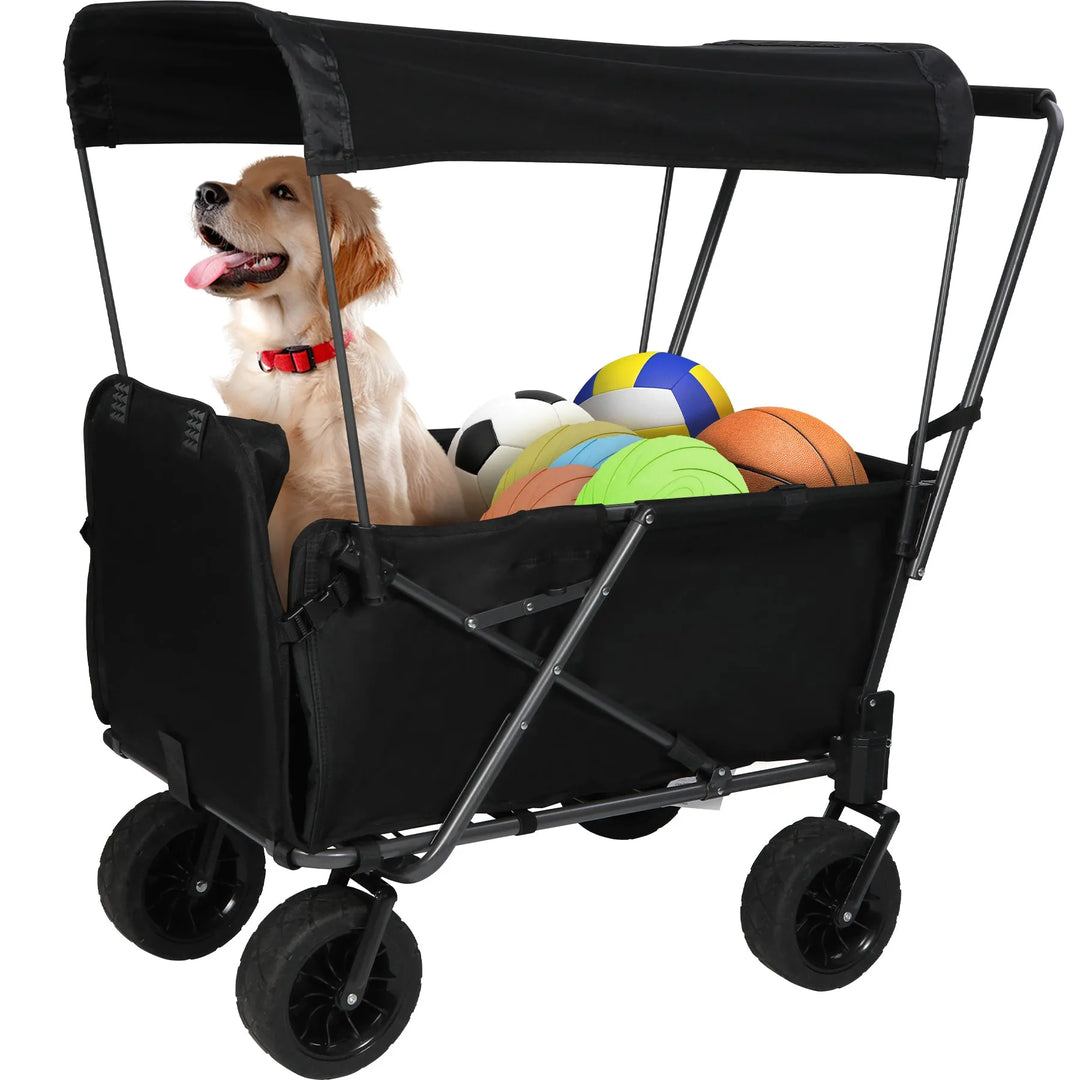 REDCAMP Folding Dog Wagon for Large Dogs with Extendable Rear and ...