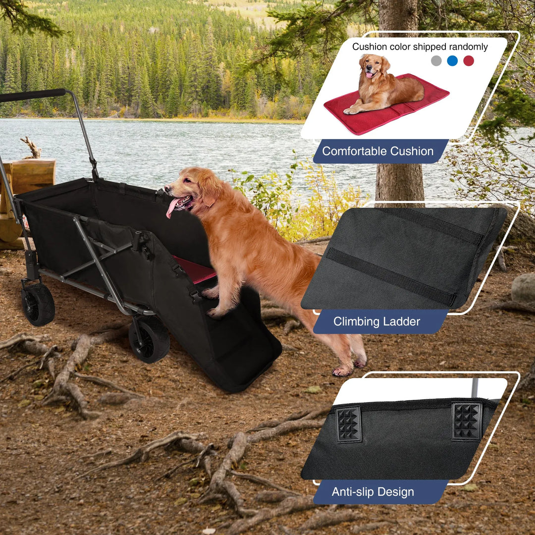 REDCAMP Folding Dog Wagon for Large Dogs with Extendable Rear and ...