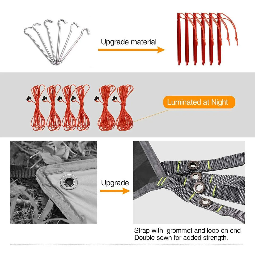 REDCAMP Lightweight Camping Tarp,Waterproof Tarp Shelter 10x10ft – Redcamp