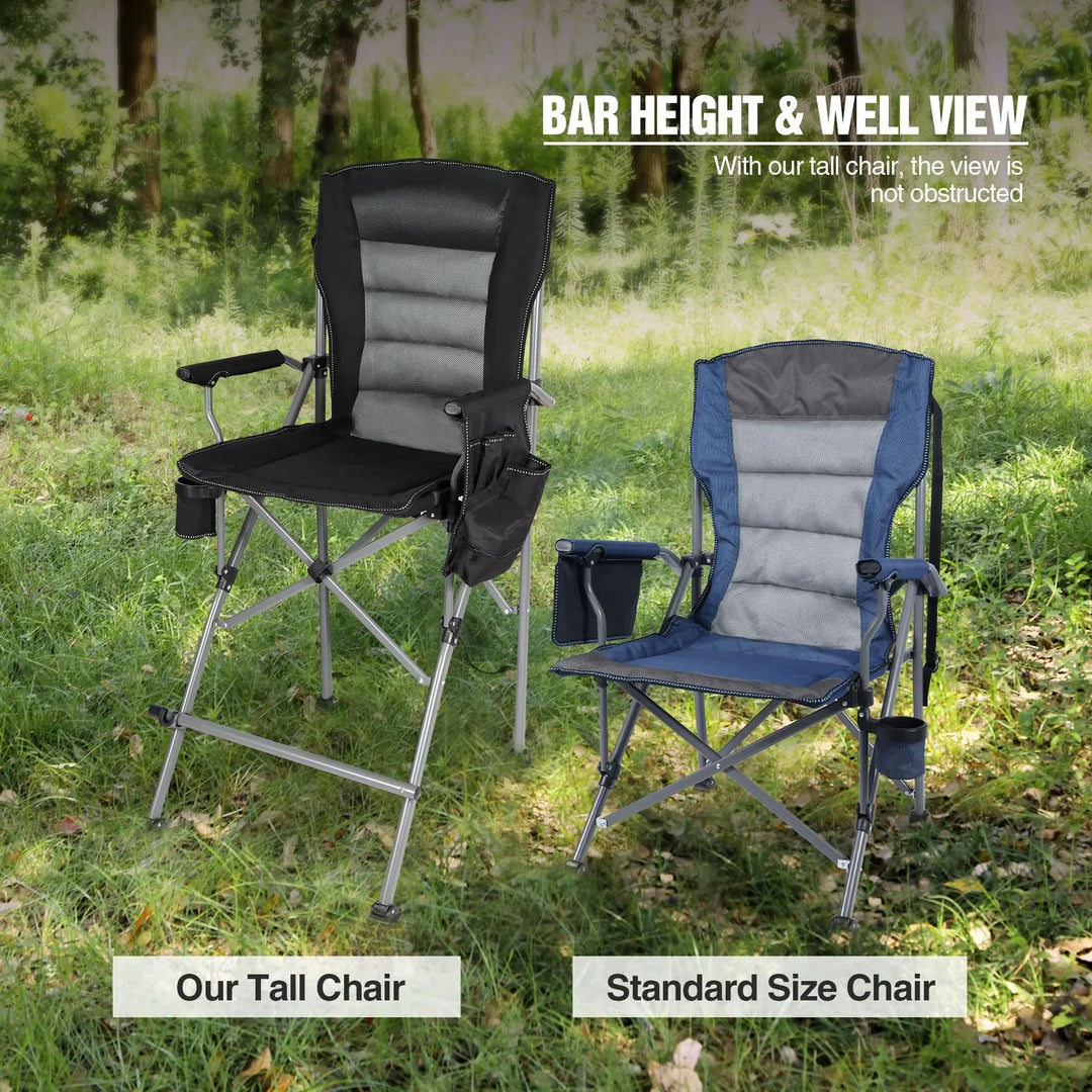 Redcamp Extra Tall Folding Chair, Bar Height Foldable Director Chairs ...
