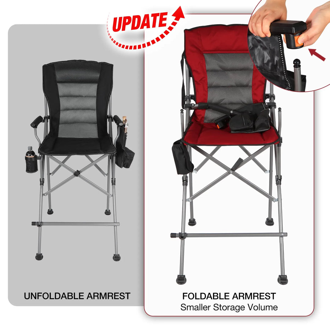 Extra Tall Folding Chair, Bar Height Foldable Director Chairs for ...