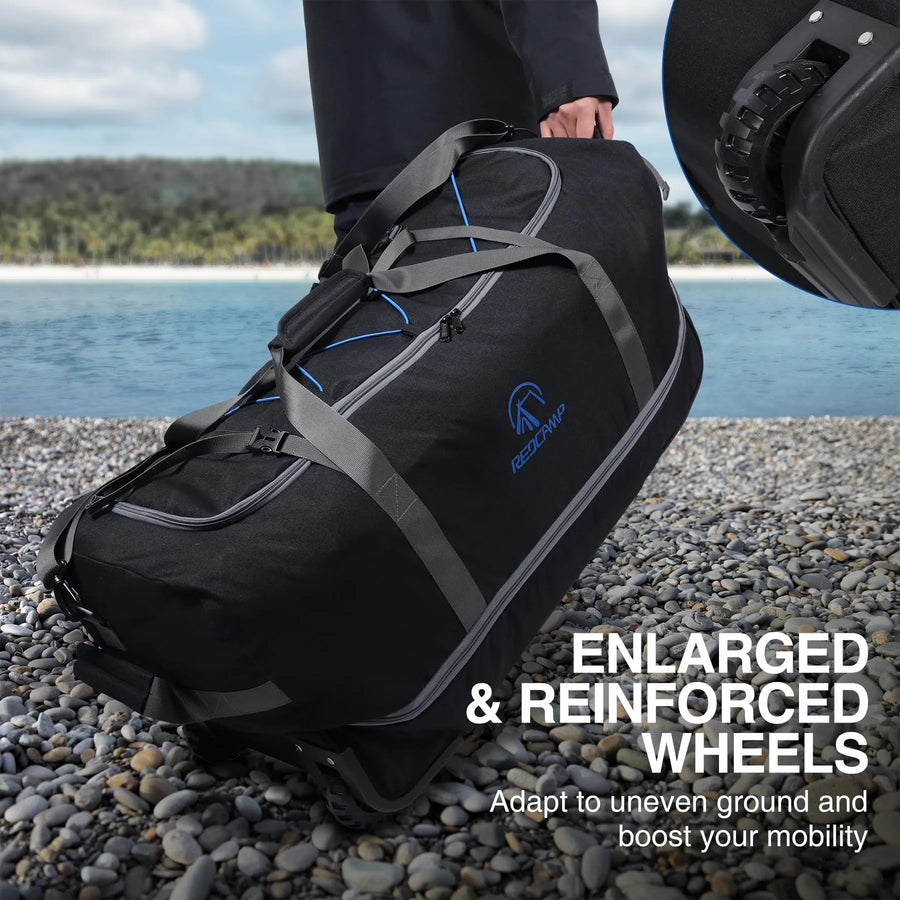 REDCAMP Foldable Duffle Bag with Wheels for Travel, 85-140L – Redcamp