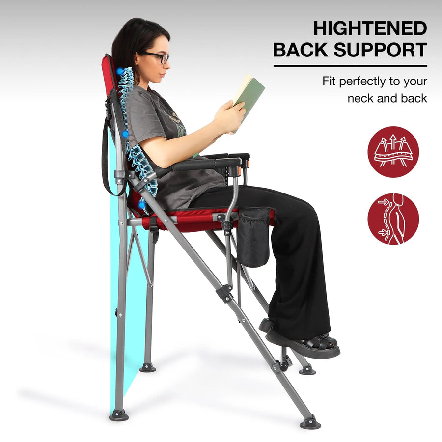 Extra Tall Folding Chair, Bar Height Foldable Director Chairs for ...