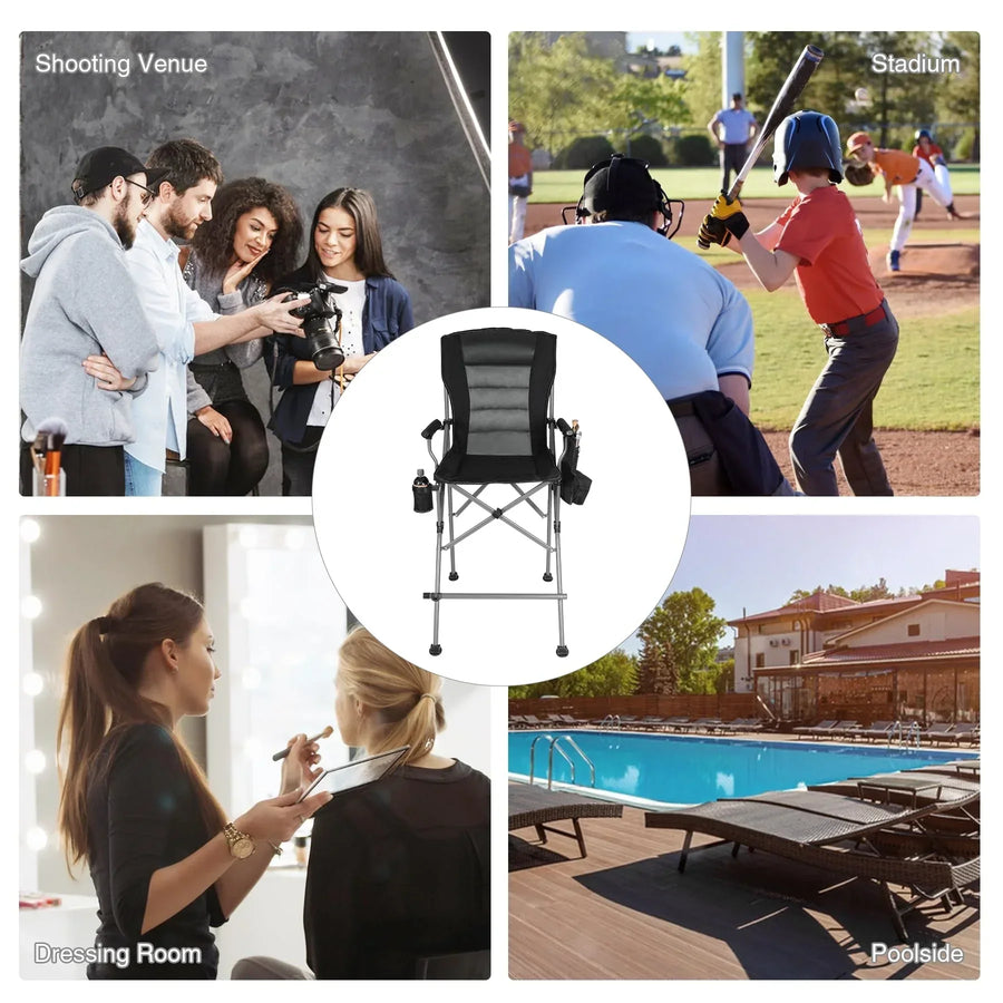 Redcamp Extra Tall Folding Chair, Bar Height Foldable Director Chairs ...